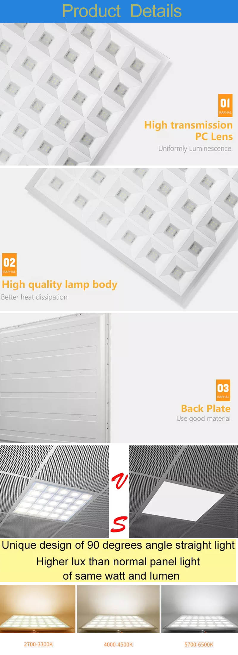 New Design Recessed Backlight Led Panel Light 595x595mm 59.5x59.5 - Buy ...